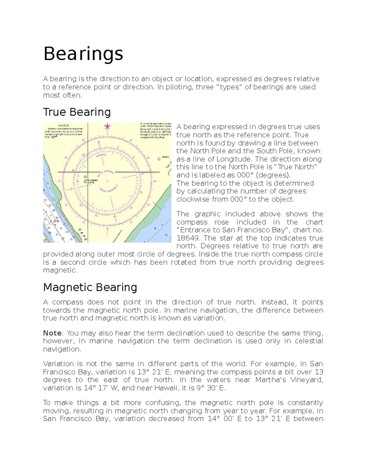 Understanding Bearings: True, Magnetic, and Relative Bearings Explained ...