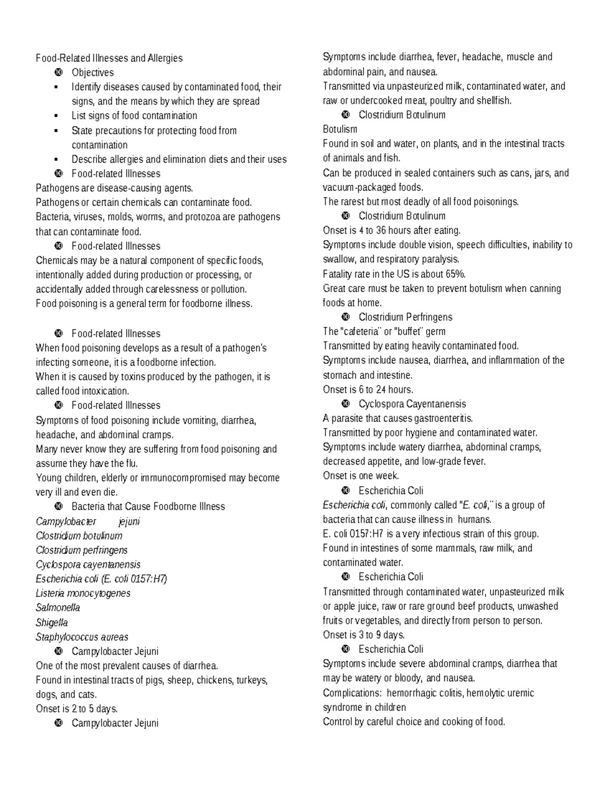 Food Related Illnesses and Allergies: Key Objectives and Prevention ...