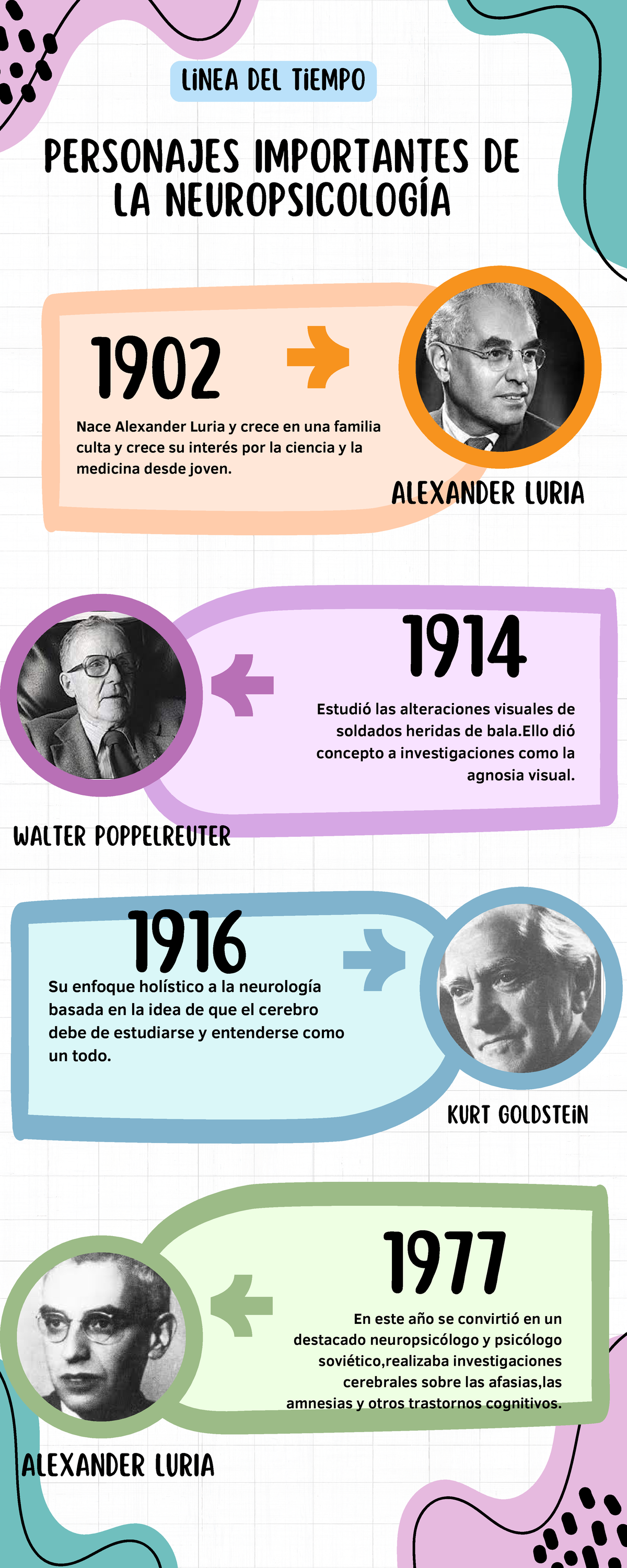 Infografía: Cronología de Alexander Luria en Neuropsicología - Studocu