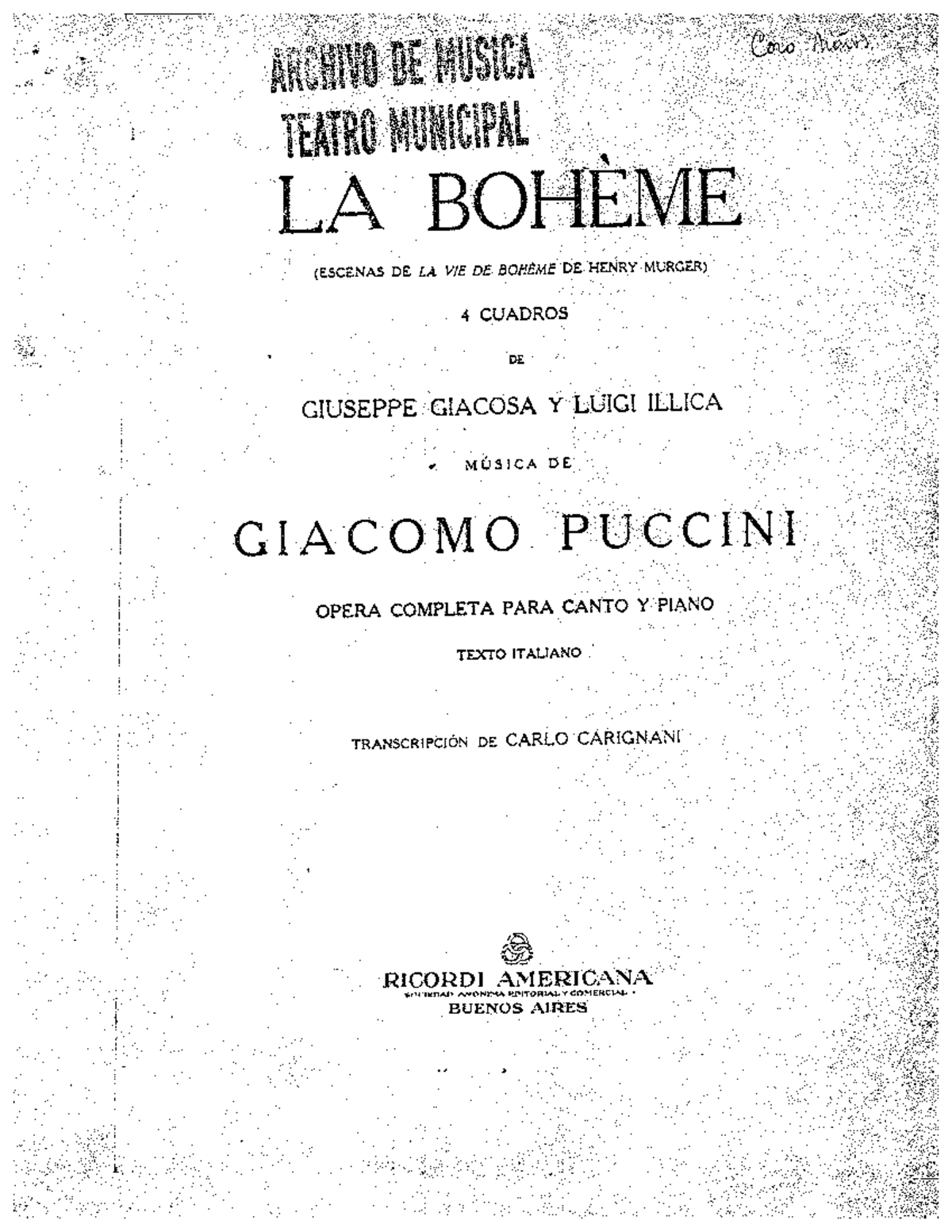 Boheme-Coro Niños: Apuntes de la Ópera Completa - Studocu