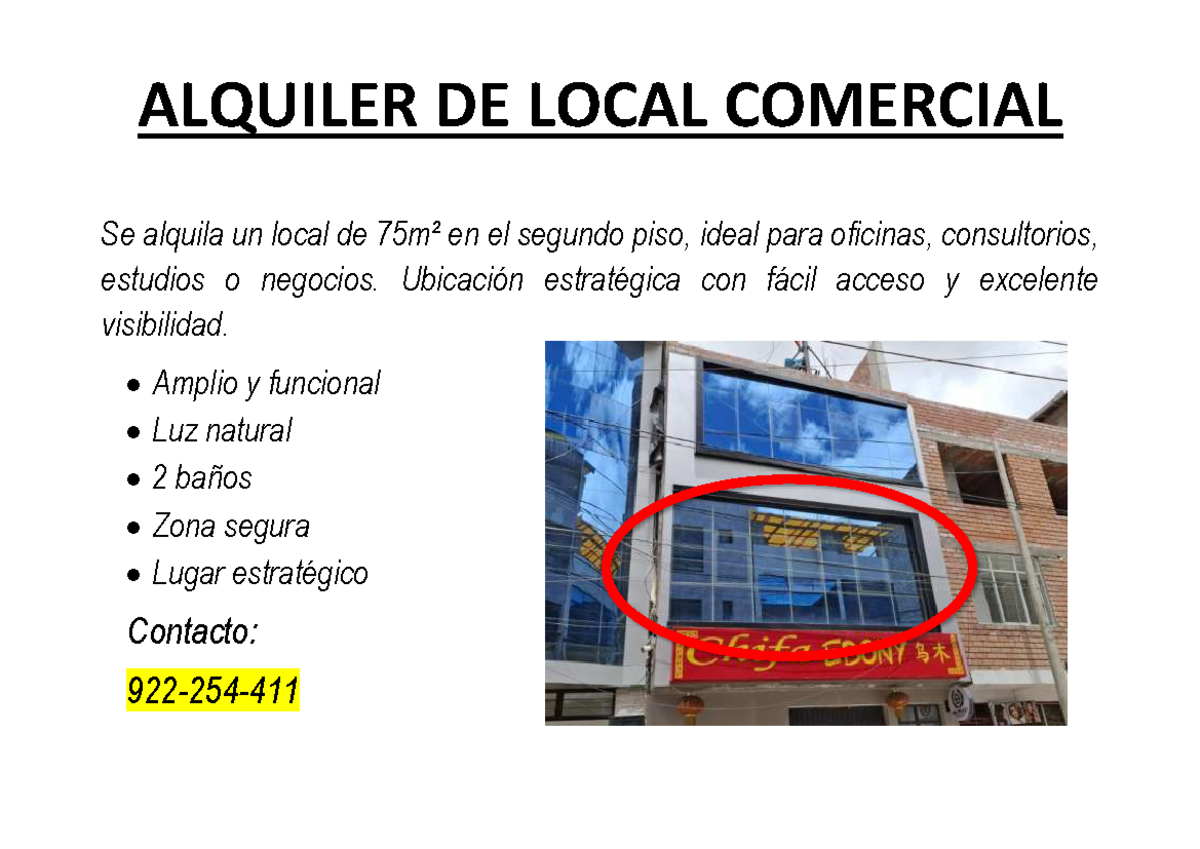 Alquiler DE Local Comercial - derecho comercial - ALQUILER DE LOCAL ...