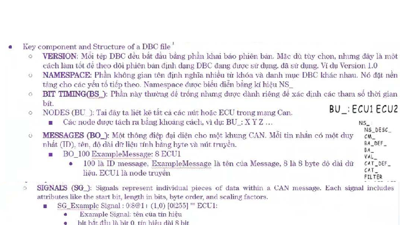 Key Components and Structure of DBC File - DBC 101 - Studocu