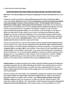 Matai S11183622 - UU204: Pacific Worlds MATAI CREATIVE PRODUCT: DRAWING ...