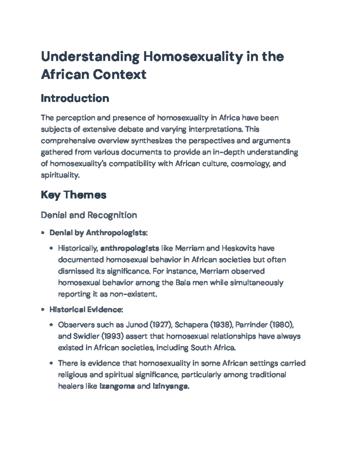 Exploring Homosexuality in African Cultures: Historical & Modern Views ...