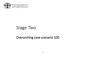 COO case scenario 27- CLs - Stage Two Overarching case scenario 27 R ...