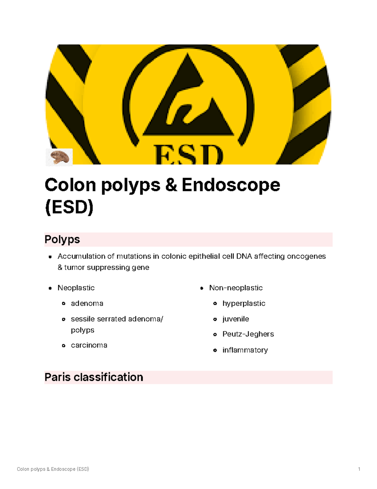 Colon Polyps & Endoscopy Techniques (ESD) Study Guide - Studocu