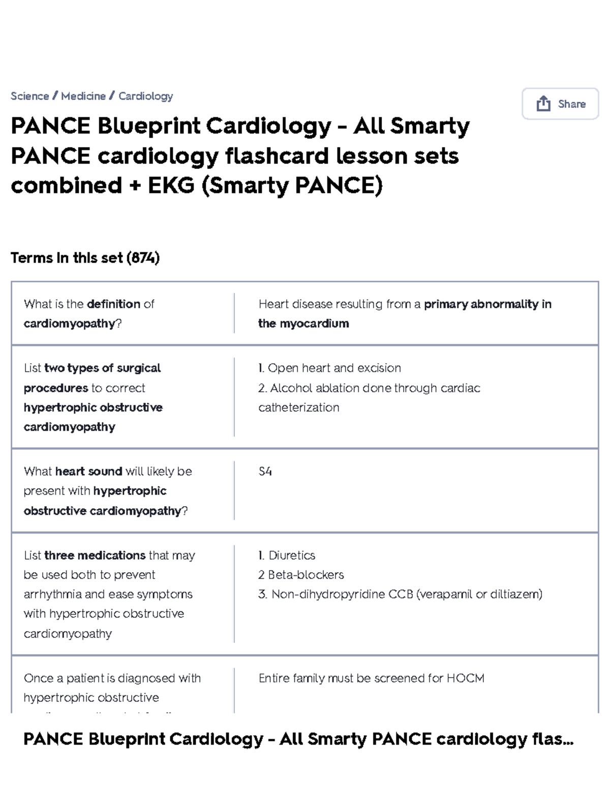 Smarty PANCE Cardiology Flashcards Cheat Sheet: Comprehensive Review ...
