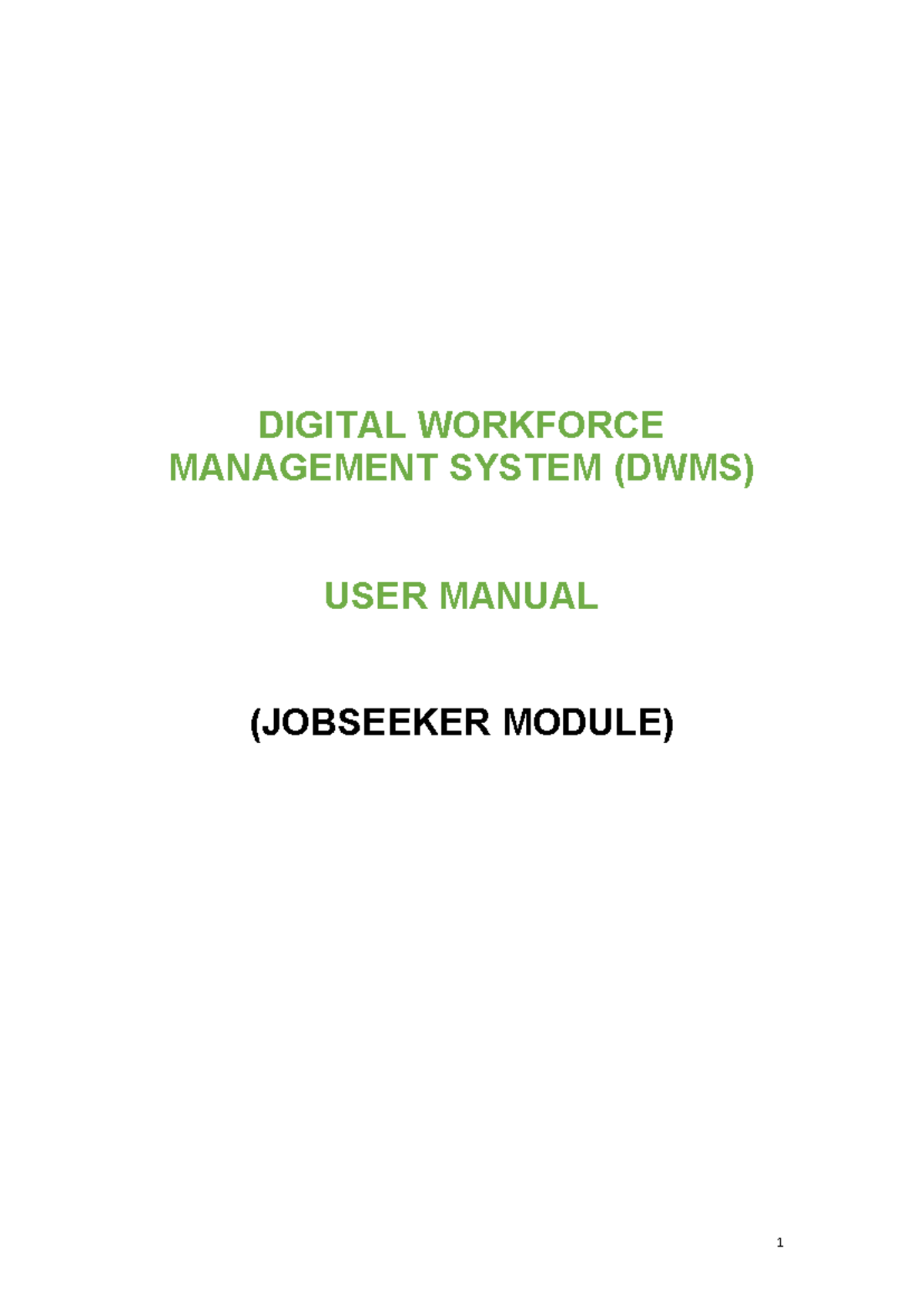 DWMS Registration-User Manual - DIGITAL WORKFORCE MANAGEMENT SYSTEM ...