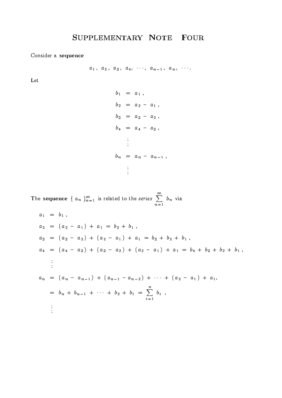 Supplementary Note 4: Series vs Sequence Analysis - Studocu