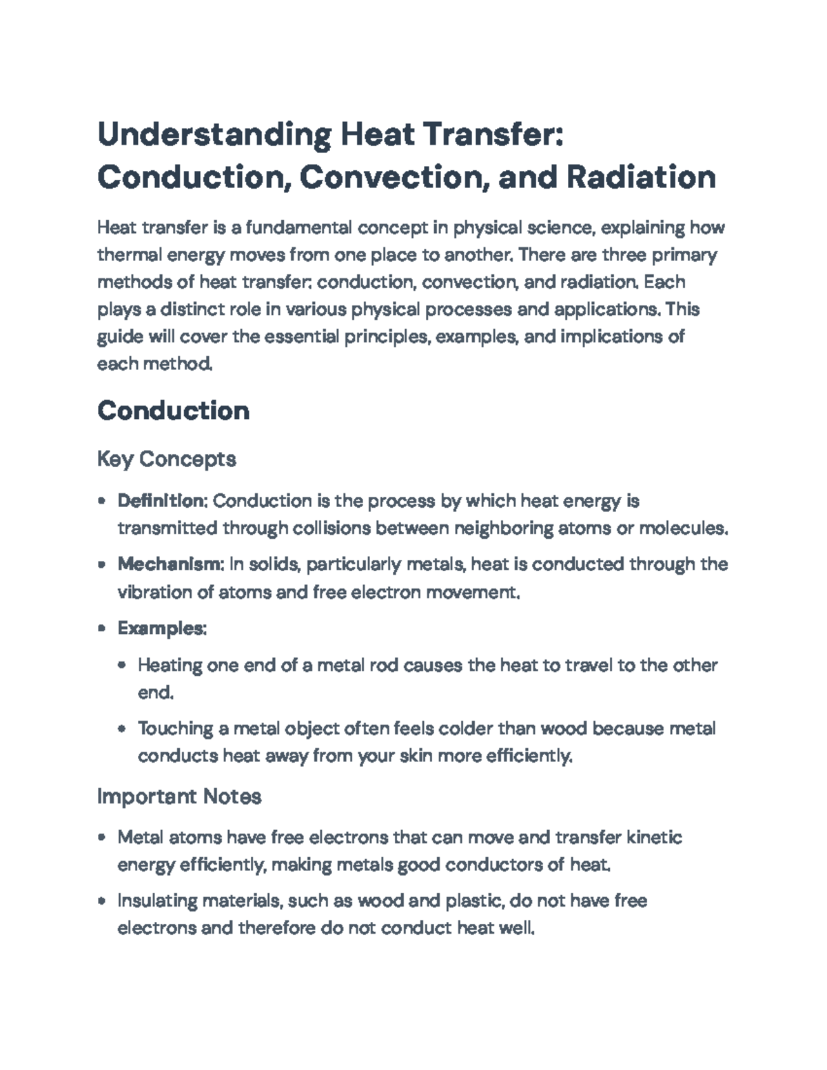 Understanding Heat Transfer: Conduction, Convection, & Radiation - PHYS 101 - Studocu