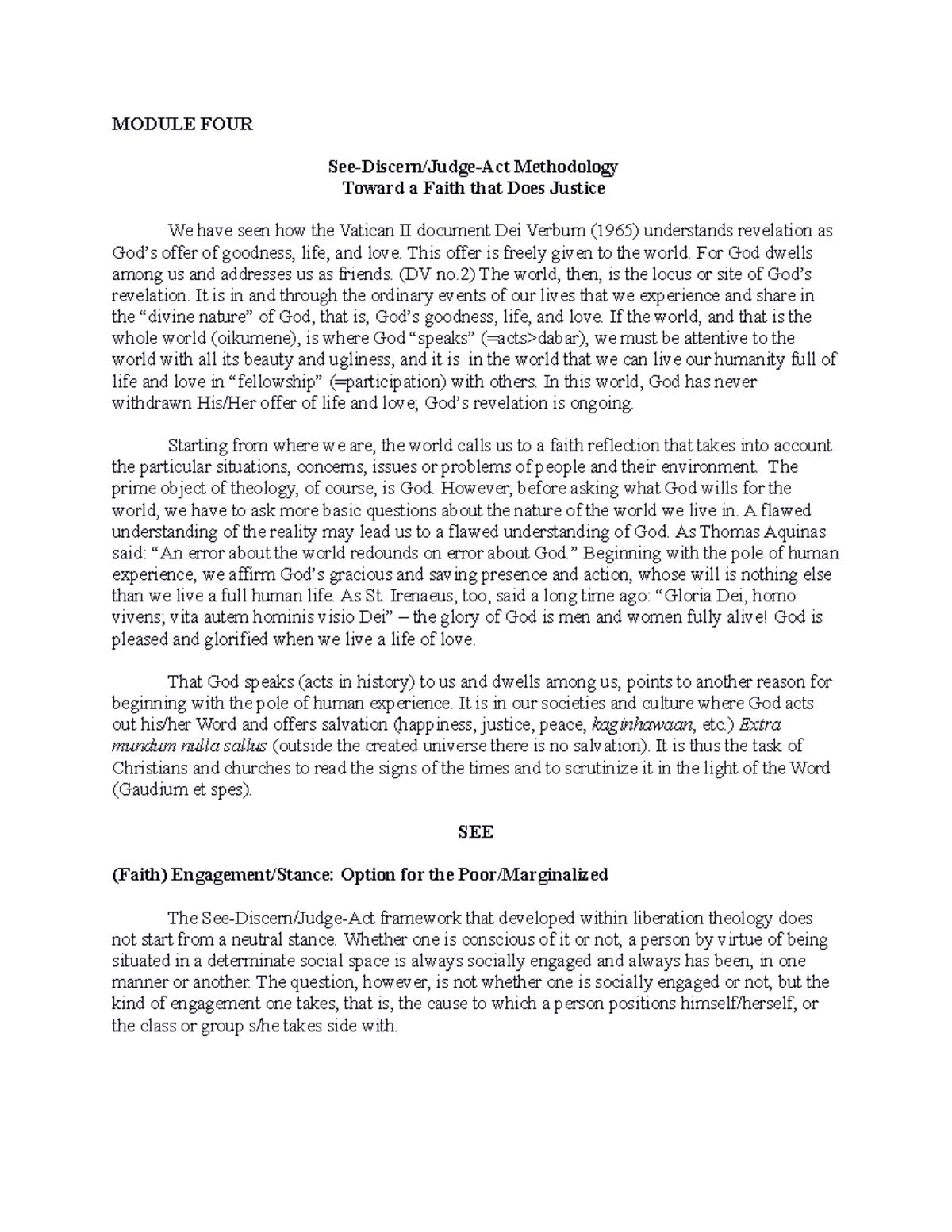 4.3 FWL Rdng 2 - Understanding the See-Discern-Judge-Act Method - Studocu