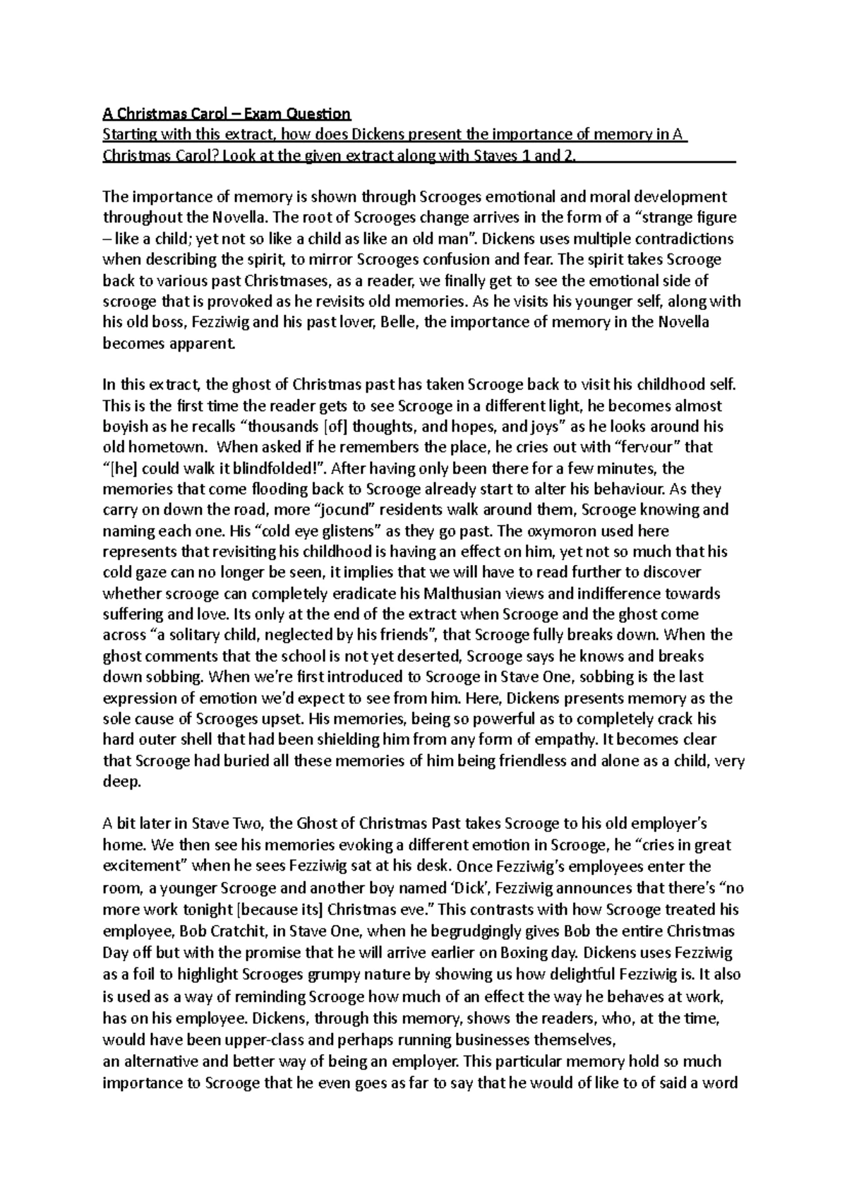 CC-3.-A-Christmas-Carol-Exam-Booklet-with-Questions-and-Analysis - Studocu