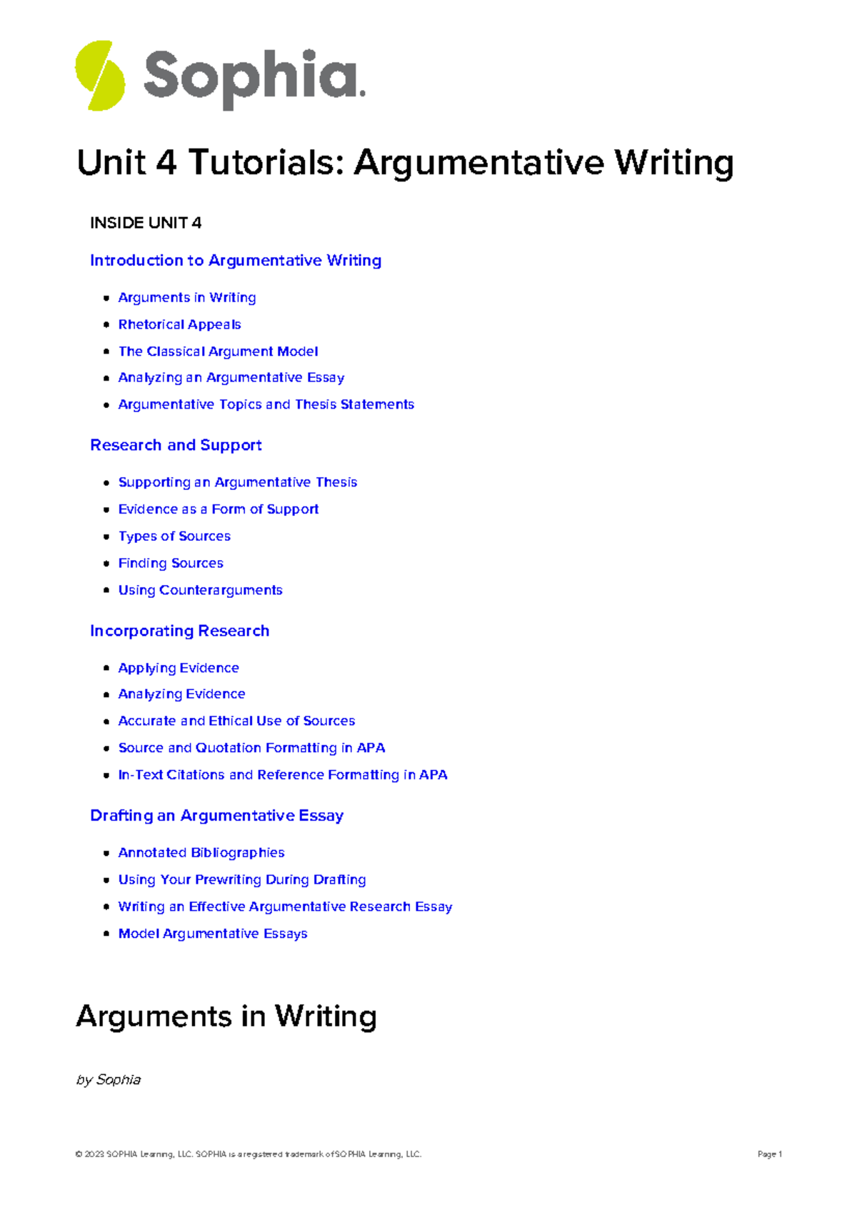 Unit-4-tutorials-argumentative-writing - Unit 4 Tutorials ...