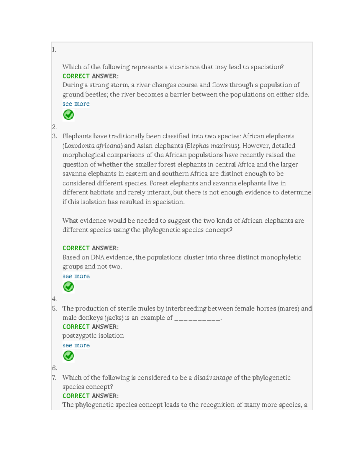 Chapter 24: Dynamic Study Module on Speciation and Group Interactions ...
