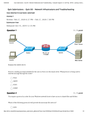 Quiz Submissions - Quiz 12 - Installing Windows - Computer Support A+ ...