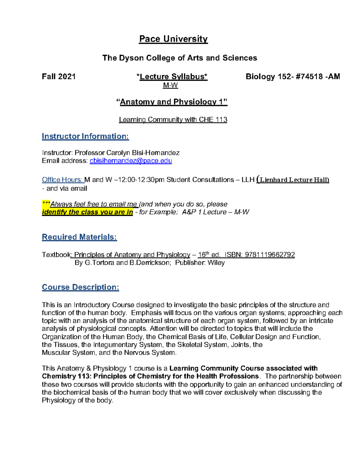 Syllabus - ISBN: 9781119662792 By G and B; Publisher: Wiley Course ...