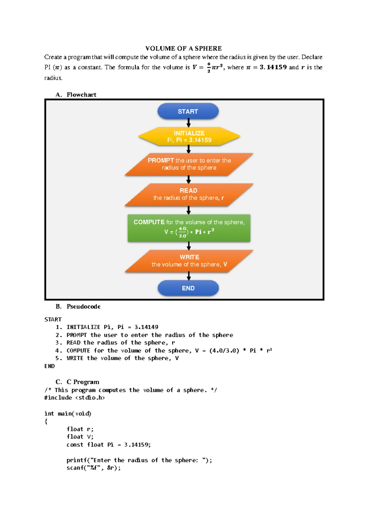 Arithmetic Flowchart Pseudocode C Program Arithmetic Create A 3094