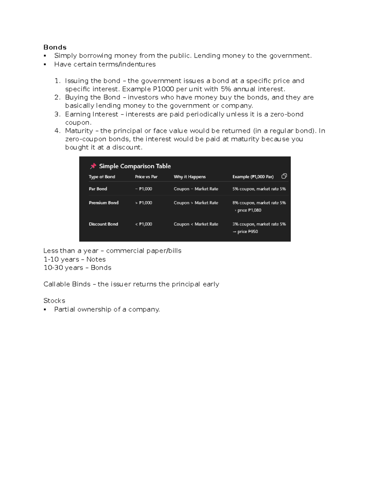 Bonds: Understanding Issuance, Investment, and Maturity - Studocu
