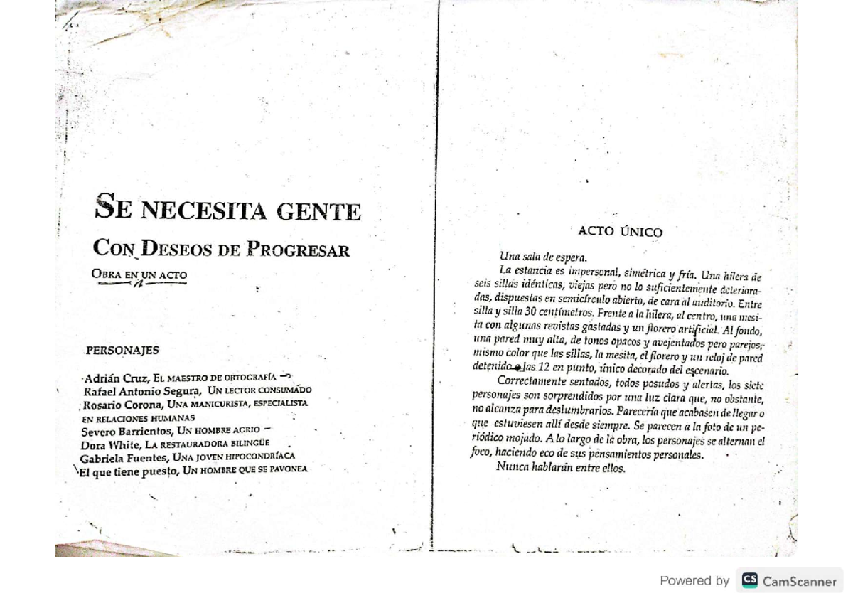 SE Necesita Gente CON Deseos DE Progresar - SE NECESITA GENTE ACTO ...