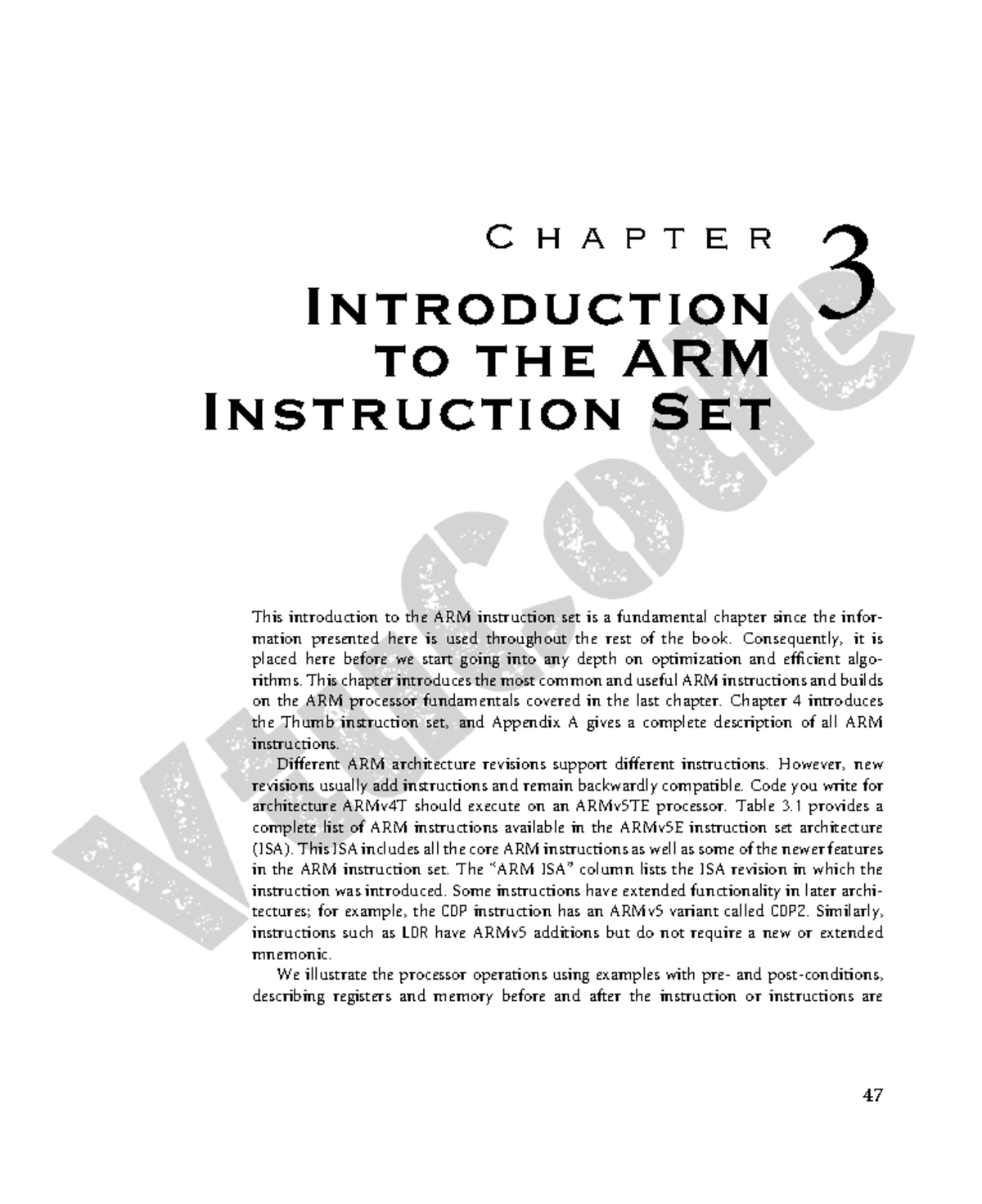 Chapter 3: Introduction to the ARM Instruction Set - BCS402 - Studocu