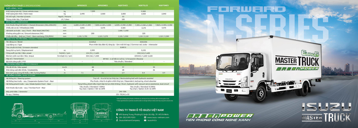 Brochure for Isuzu N-Series Euro 5 Specifications - Studocu