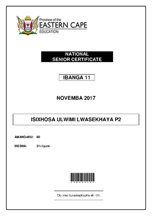 Isi Xhosa HL P2 GR12 QP SEPT2024 watermark - NATIONAL SENIOR CERTIFICATE IBANGA 12 SEPTEMBA 202 ...