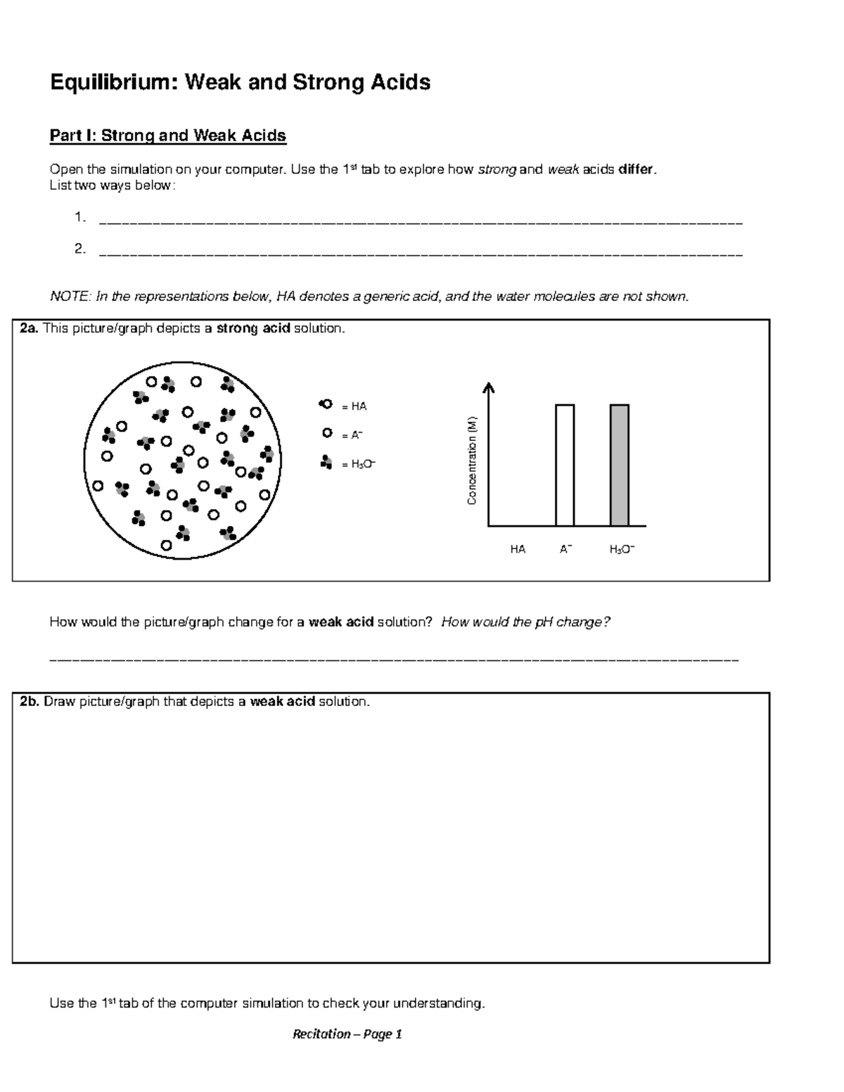 Strong vs Weak Acids: Concentration & pH Analysis (Chem 101) - Studocu