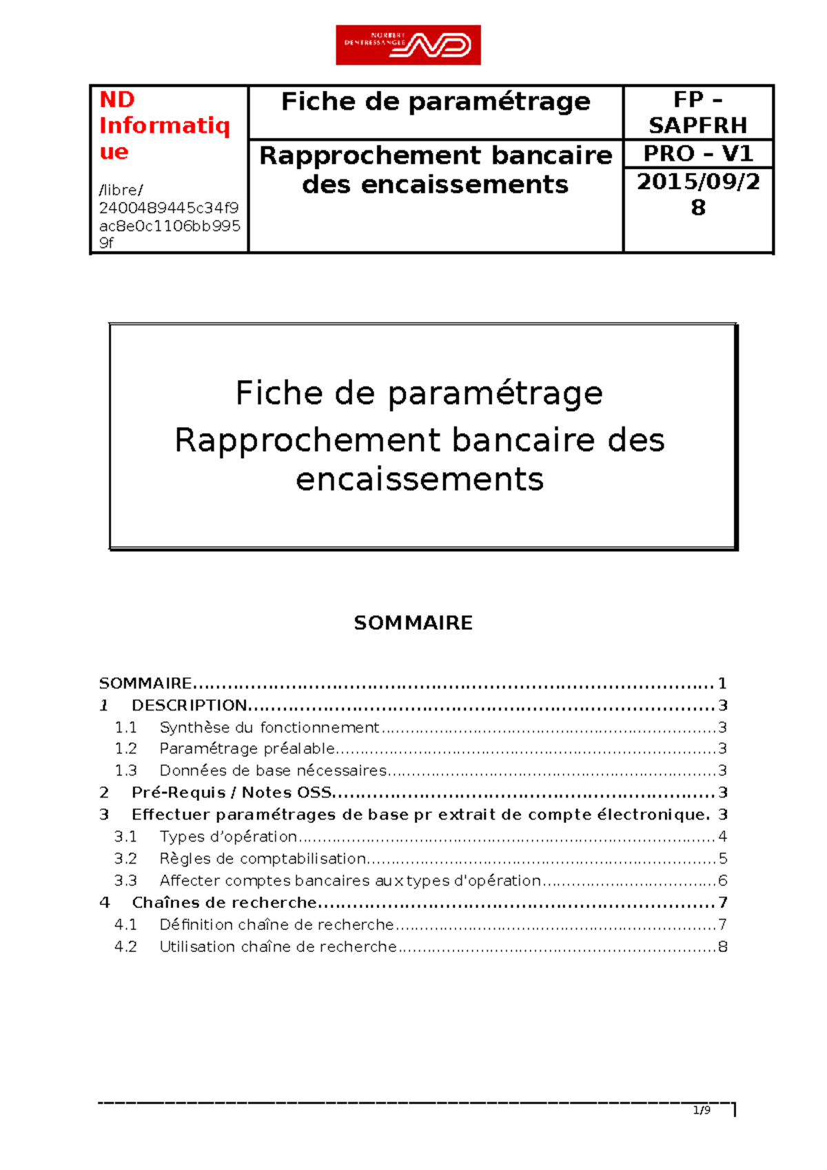 FI-FP-SAP-BL-OT83-OTPM-Rapprochement bancaire-Z18C-V1-2015 0928 ...