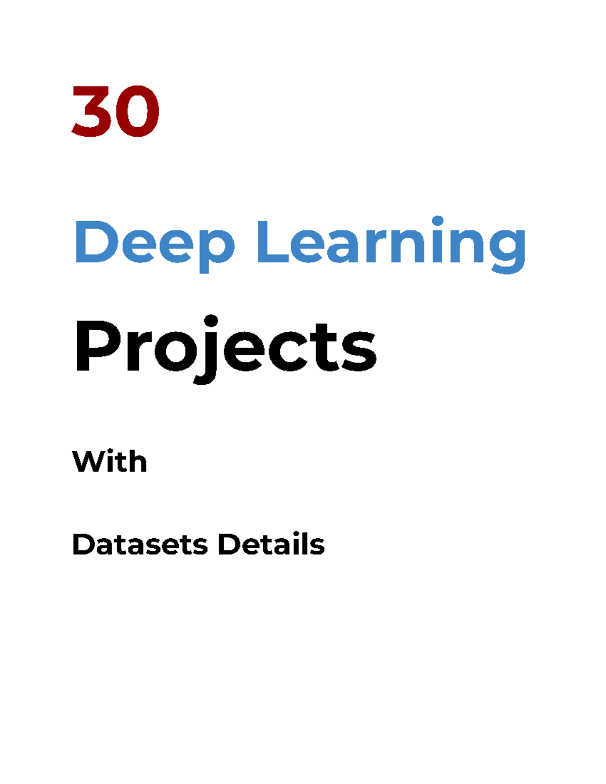 30 Deep Learning Projects: CV, NLP, Forecasting, RecSys & Audio - Studocu