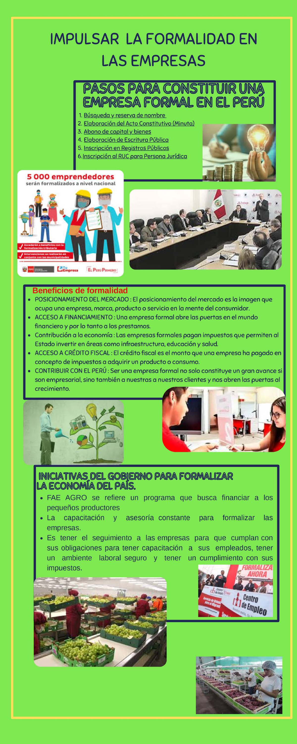 Pasos para Constituir una Empresa Formal en Perú: Guía Práctica - Studocu