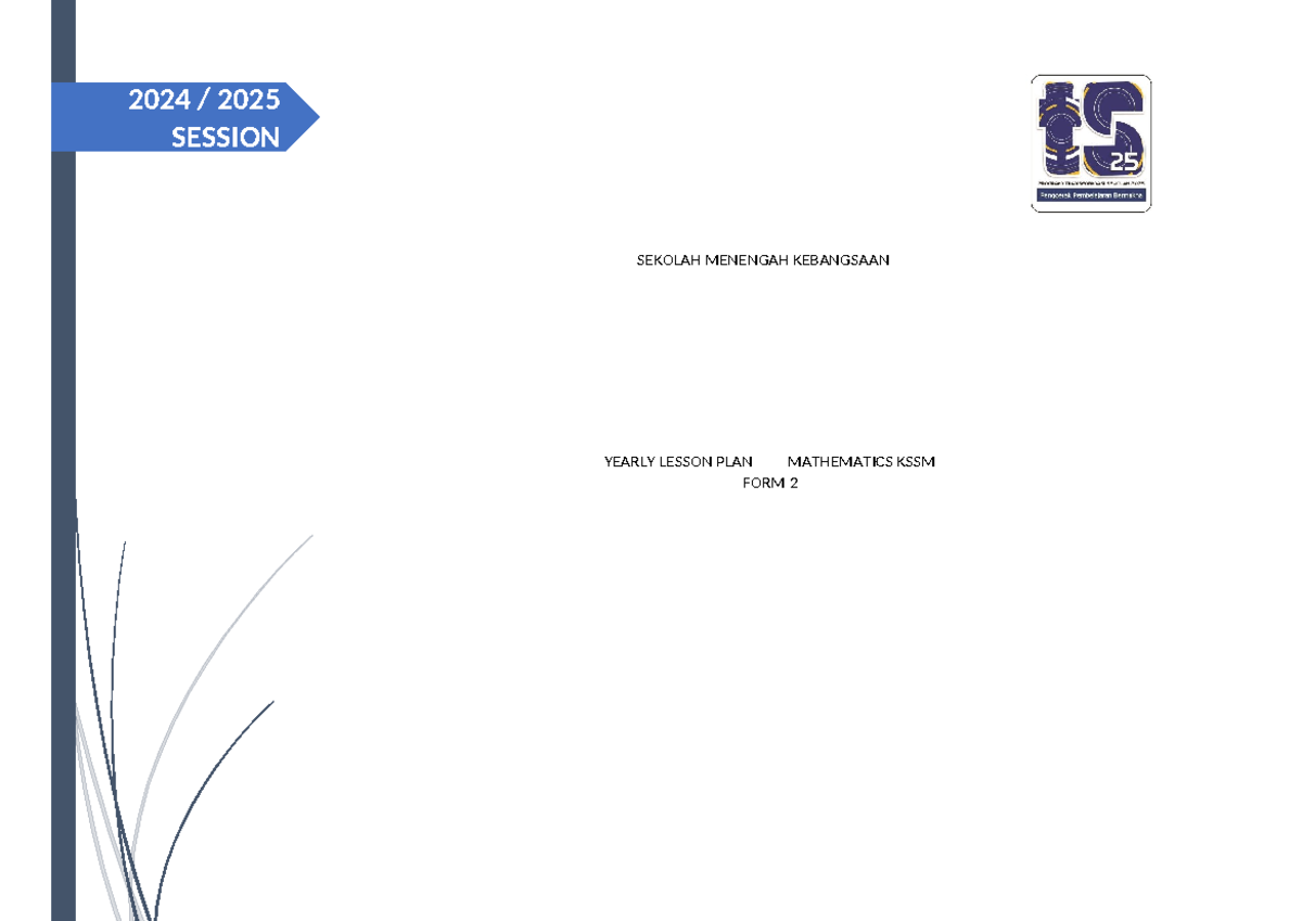 MATH F2 2024-25 - Comprehensive Yearly Lesson Plan for Mathematics ...