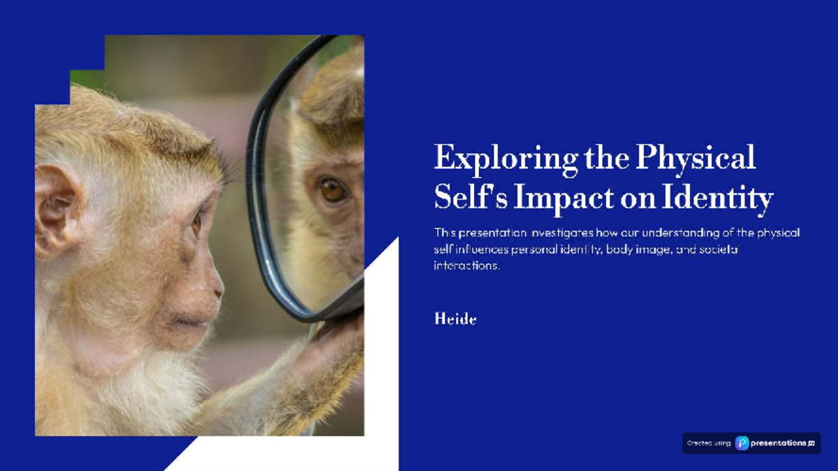 Understanding Physical Self and Its Impact on Identity - PSY 101 - Studocu