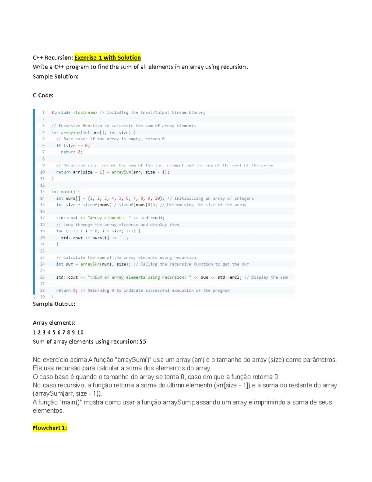 Recursividade exemplos tutoriais e codigos - C++ Recursion: Exercise-1 ...