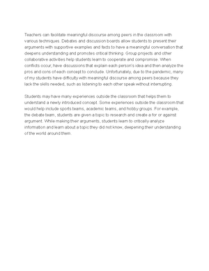 [Solved] Provide specific examples along with the grade levels of how a ...