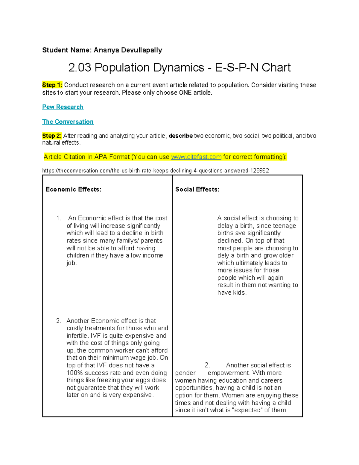 2.03 - Population Dynamics: Economic, Social, Political & Natural ...
