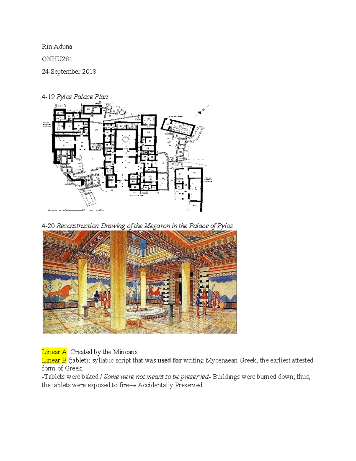 Odyssey+Iliad Notes - Rin Aduna GNHU281 24 September 2018 Palace Plan ...