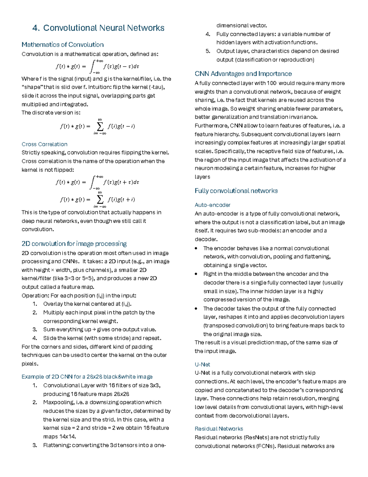 Summary of Convolutional Neural Networks (CS 101) - Studeersnel