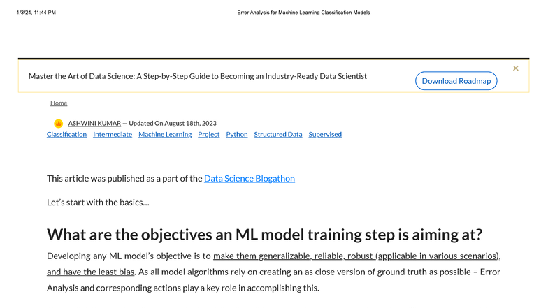 Error Analysis for ML Classification Models: A Quick Guide - Studocu