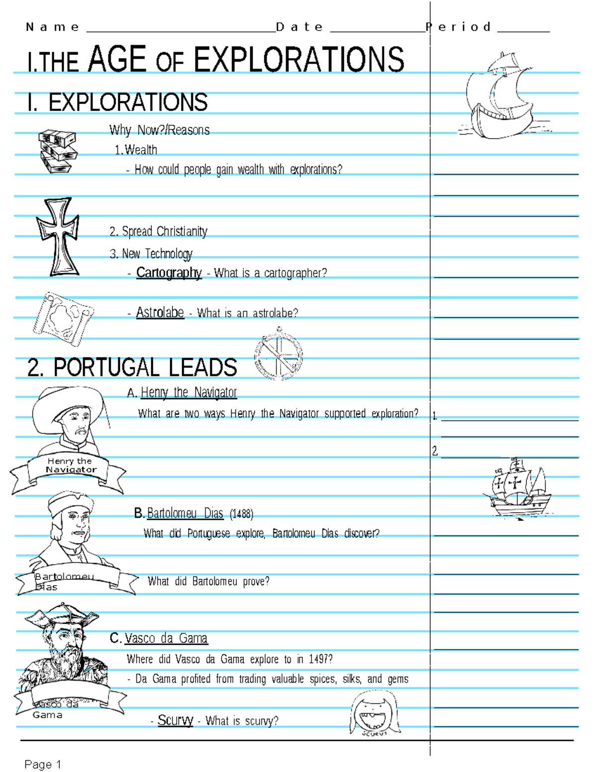 Guided+Notes+-+Age+of+Exploration - I AGE OF EXPLORATIONS I ...