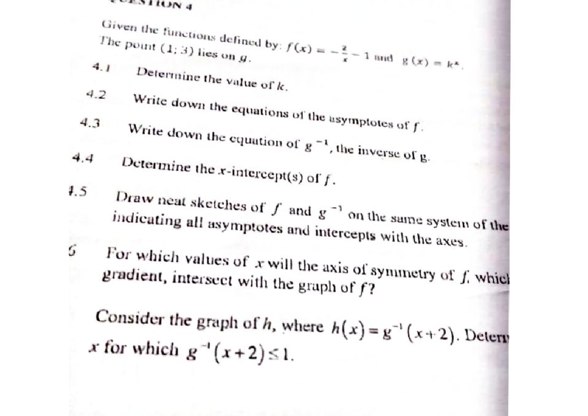 Math 101: Functions, Asymptotes, and Inverses - Exam Prep Notes - Studocu