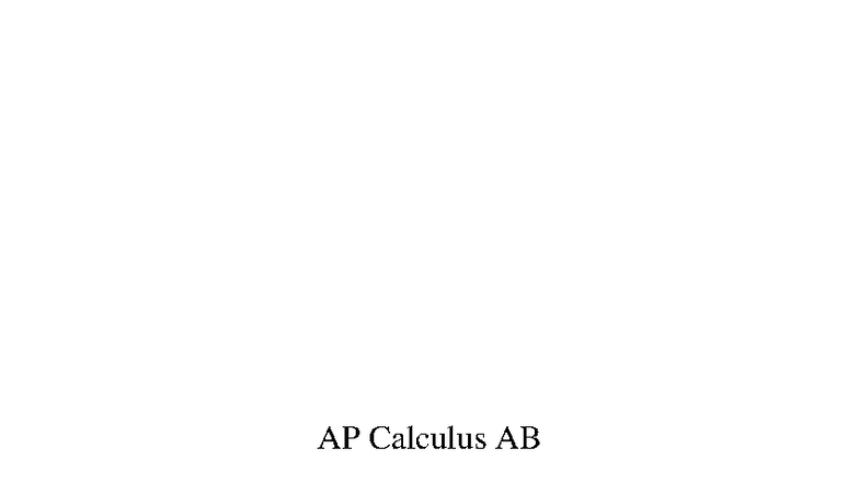 AP Calculus AB Unit 5 - Integration and Antiderivatives Worksheet - Studocu