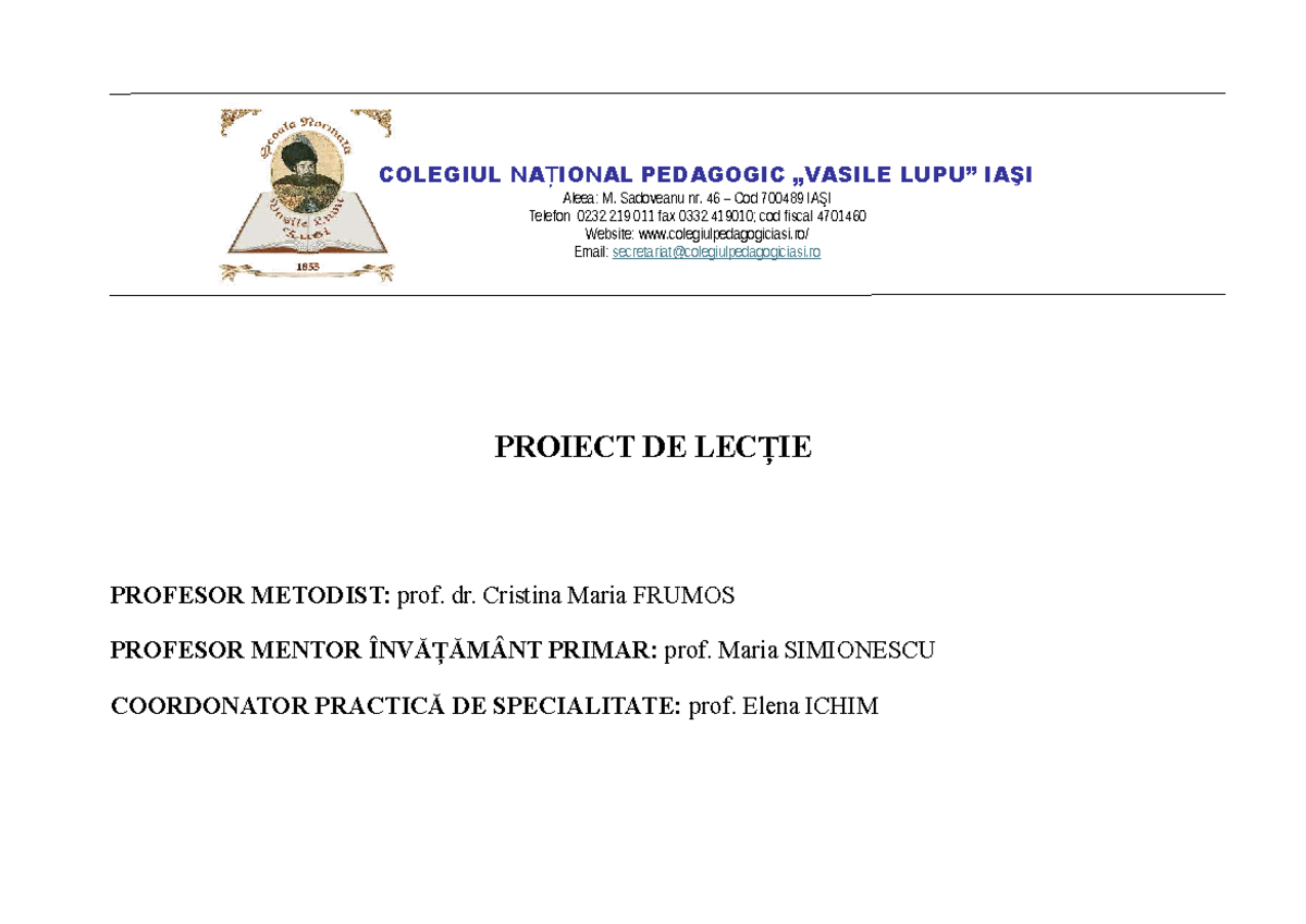 Proiect de Lecție: Sunetul și Litera J - Comunicare în Limba Română ...