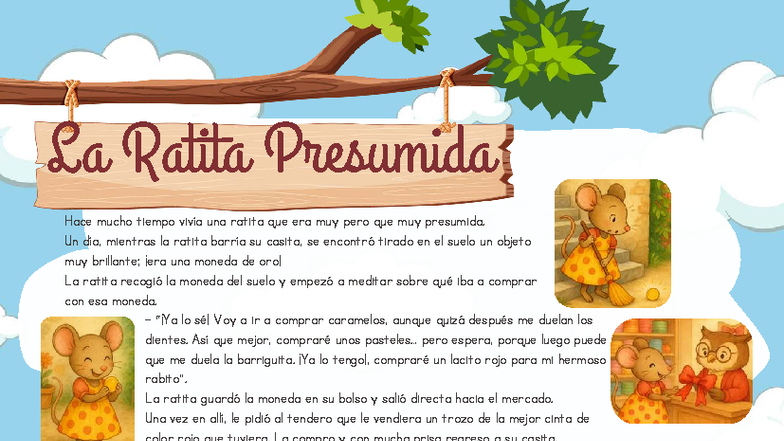 Cuento Infantil: La Ratita Presumida y su Lección de Vida - Studocu