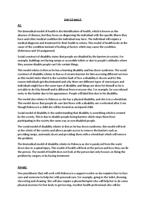 Habbi unit 8 A and B - Promoting public health first assignment ...