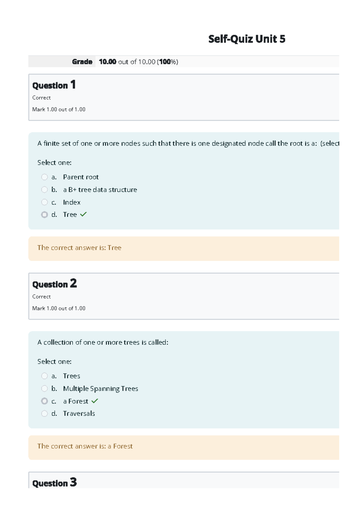 Data Structures & Algorithms Quiz Collection (CS101) - Studocu