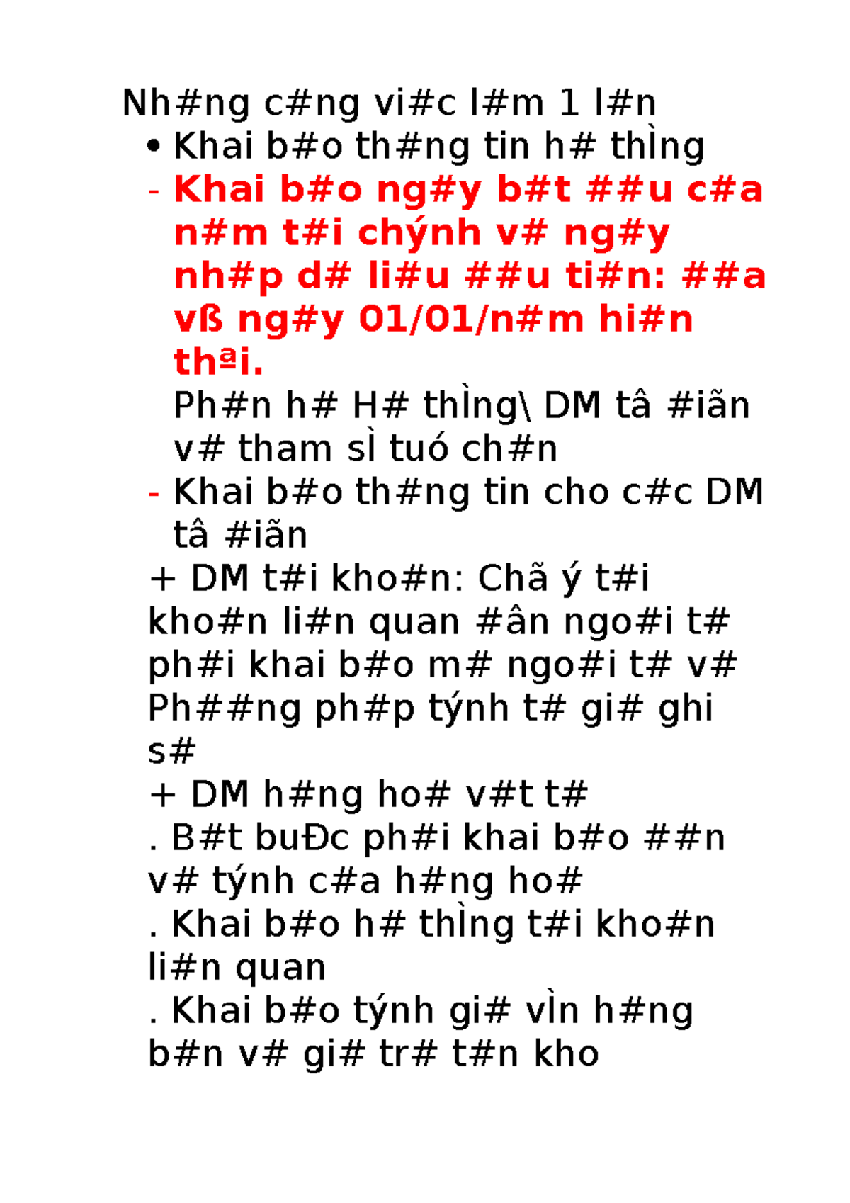 Ktm - Ứng dụng cơ sở dữ liệu - Nh#ng c#ng vi#c l#m 1 l#n Khai b#o th#ng ...