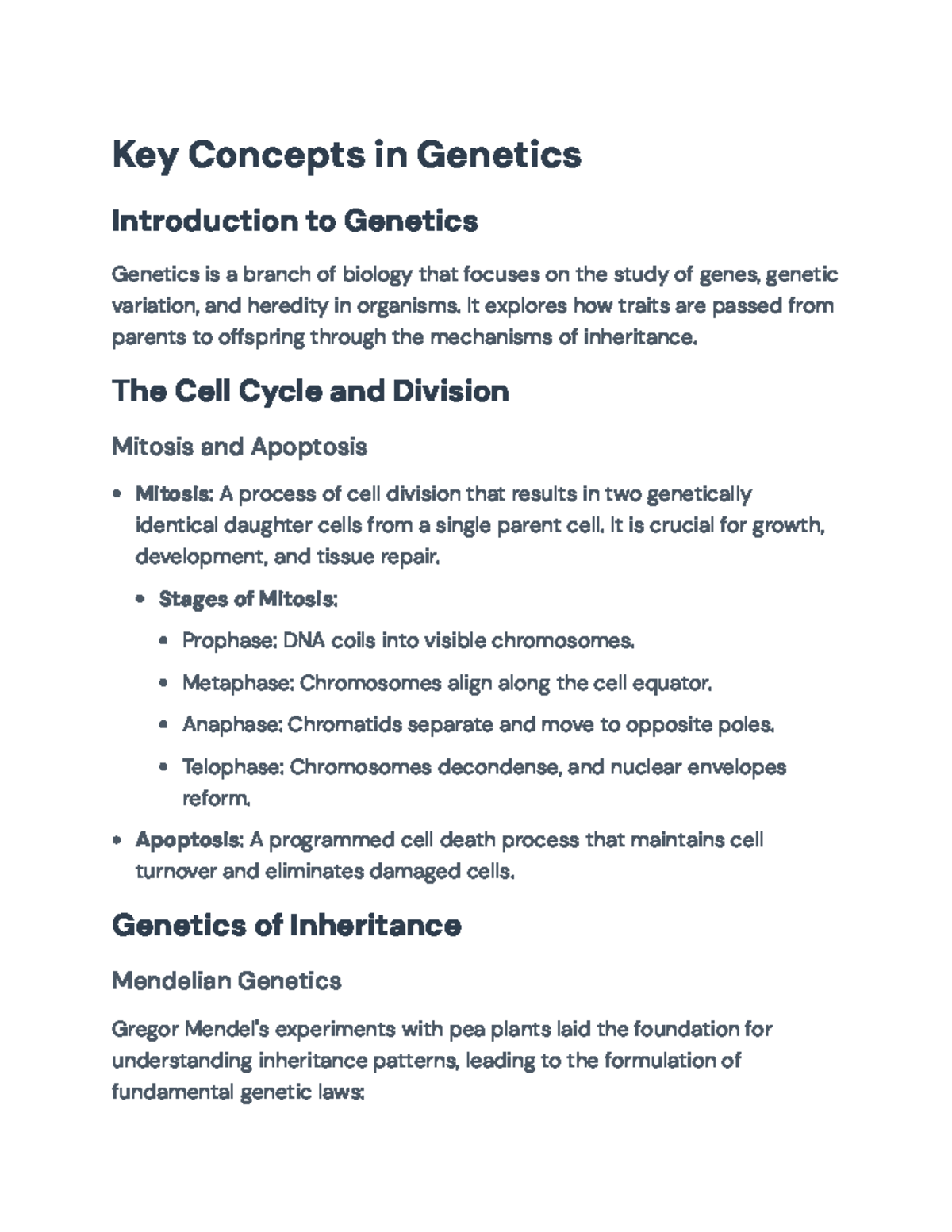 Genetics Overview: Key Concepts, Inheritance Patterns, and Stem Cells ...