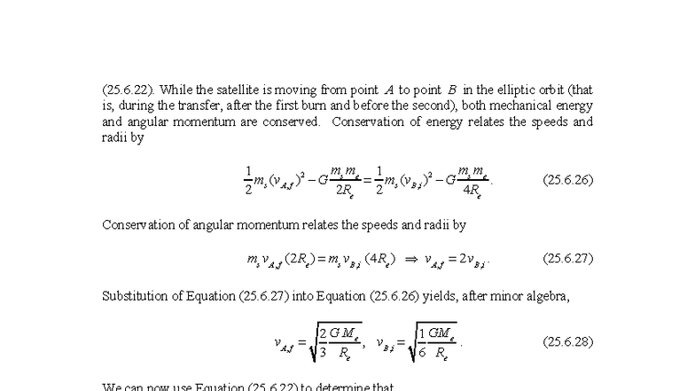 Calculus Notes Summary: Orbital Mechanics & Energy Conservation (Part ...