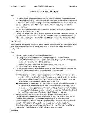 Le Roux v Dey case summary - CONSTITUTIONAL COURT OF SOUTH AFRICA ...