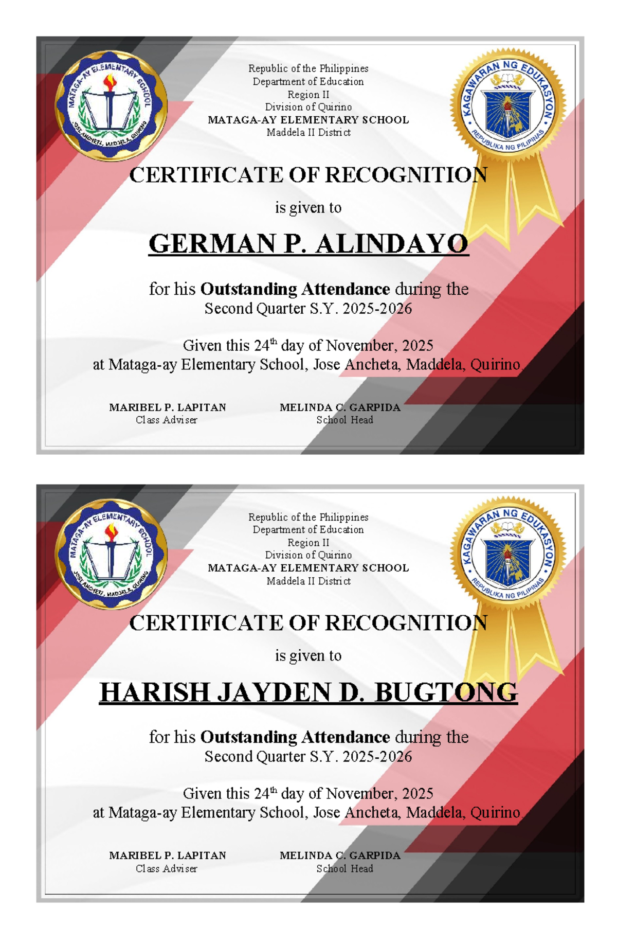 Perfect Attendance Report - 3rd Quarter Recognition - Studocu